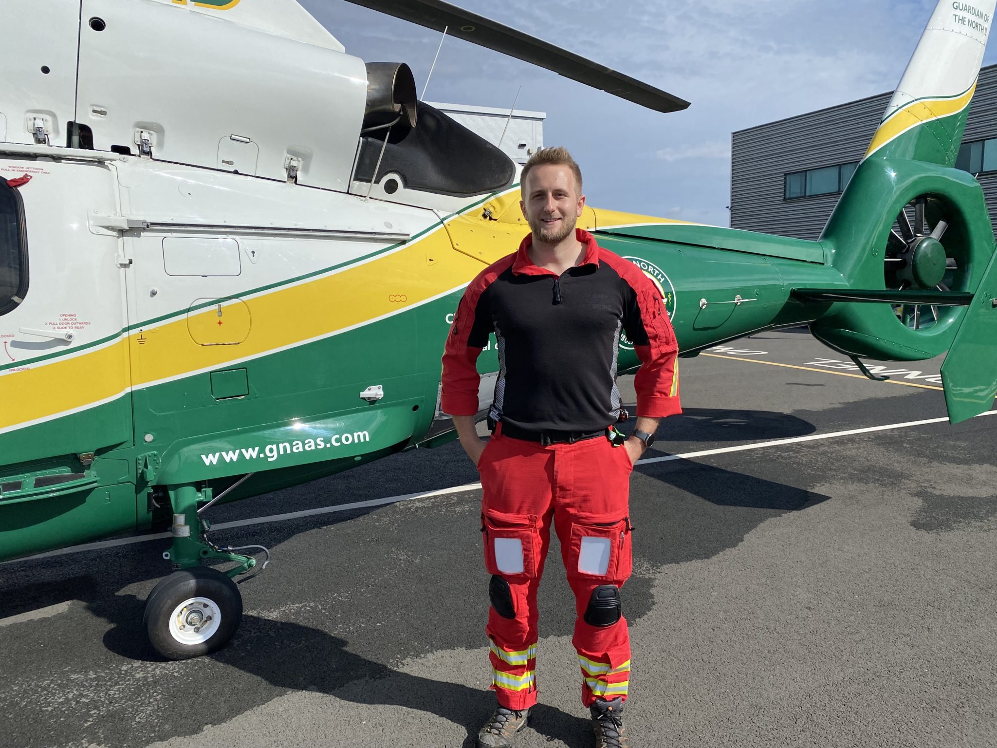 GNAAS' newest paramedic lands on base - Great North Air Ambulance Service